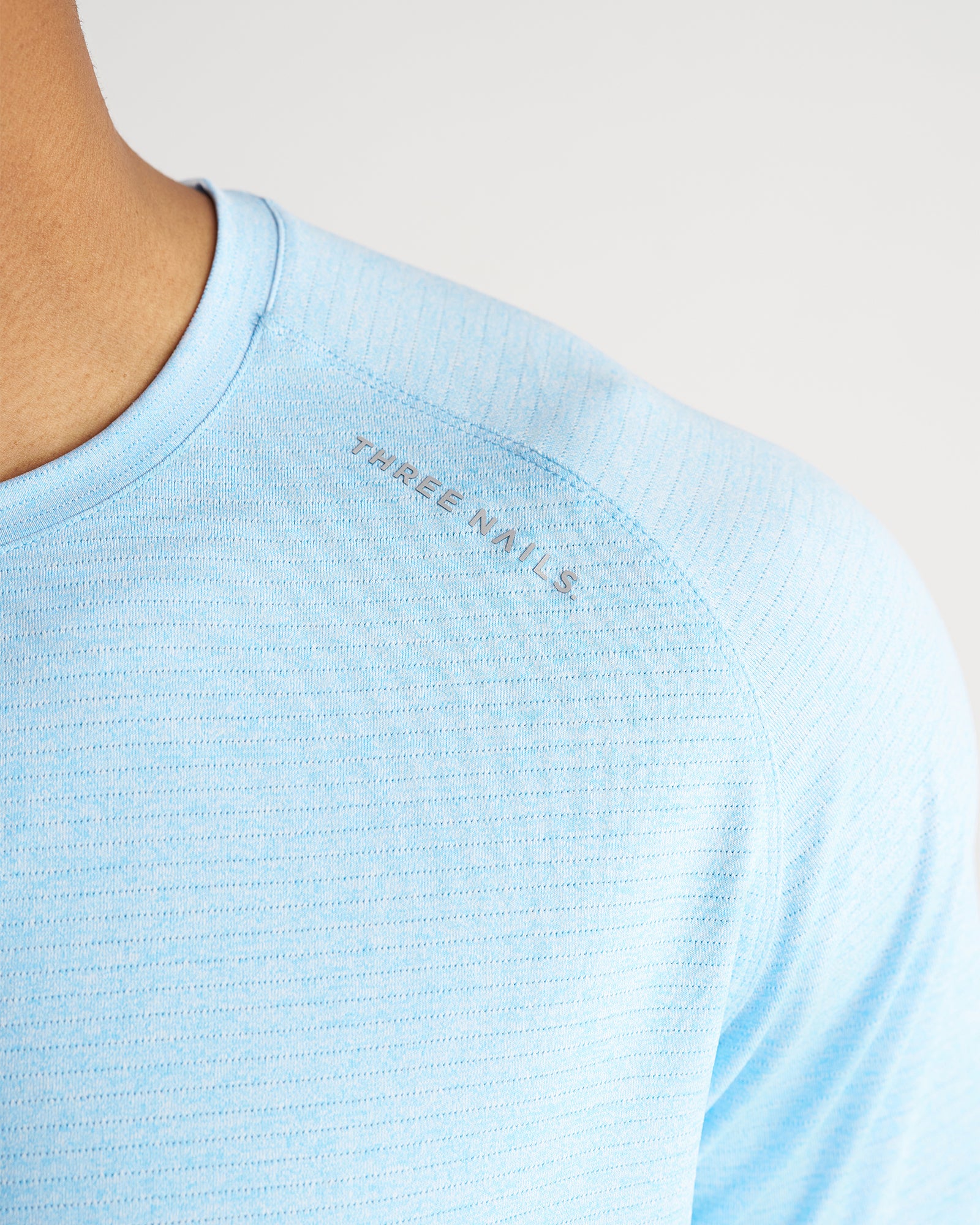 Aion-Lite™ Tee "Three Nails" - Sky Blue Marl
