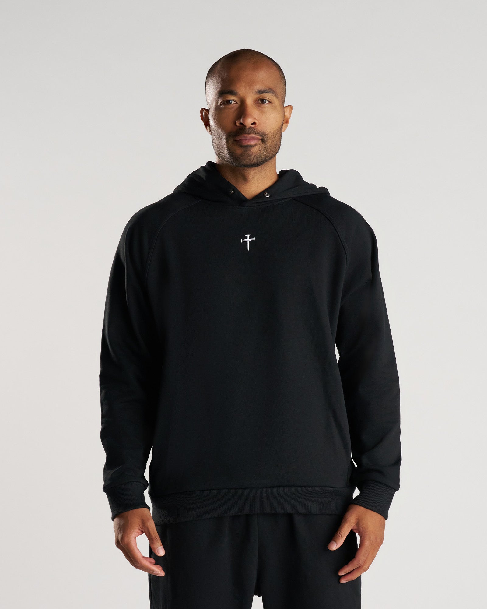 French Terry Hoodie - Black
